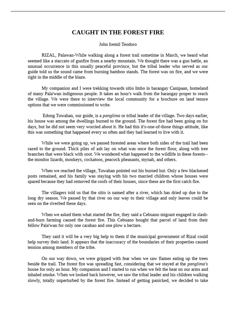 Caught in The Forest Fire | PDF