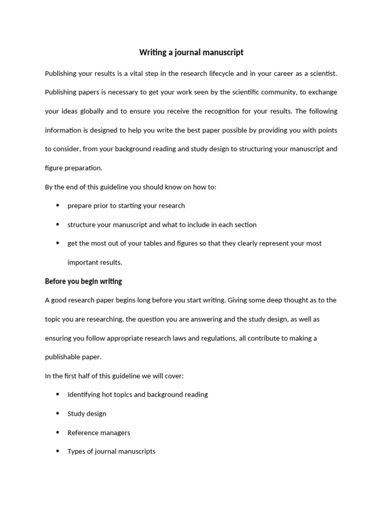 Writing A Journal Manuscript | PDF | Statistics | Experiment