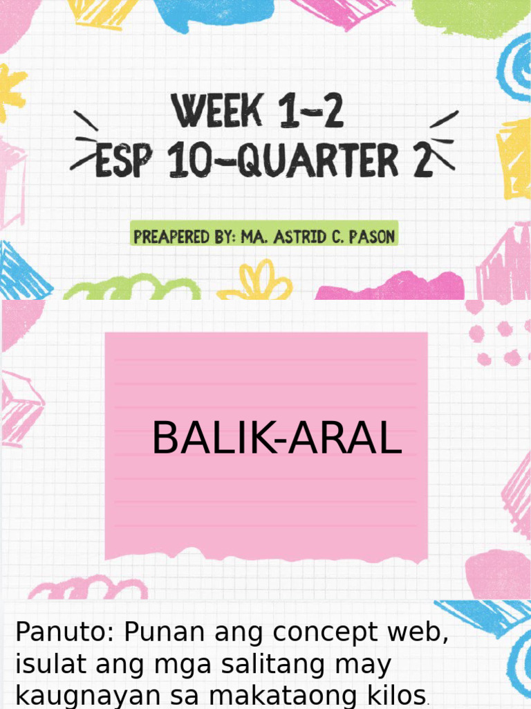 Esp 10 Week 1 Day 1 Quarter 2 | PDF