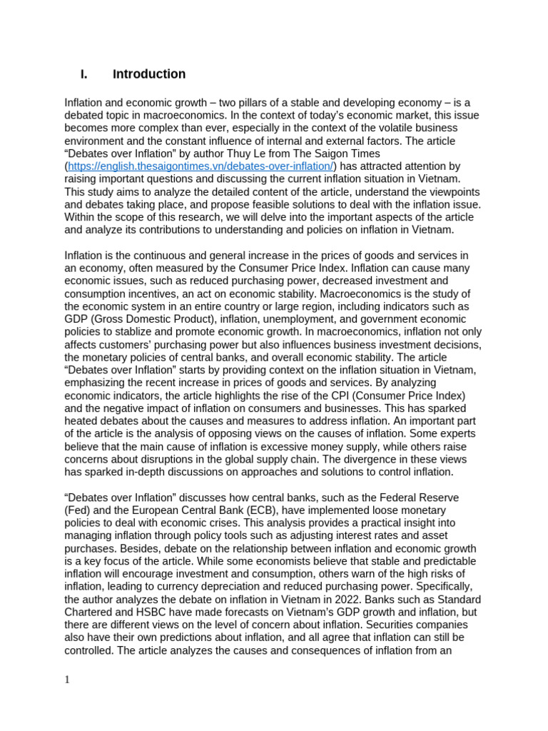 Macroeconomics - Coursework | PDF | Inflation | Macroeconomics