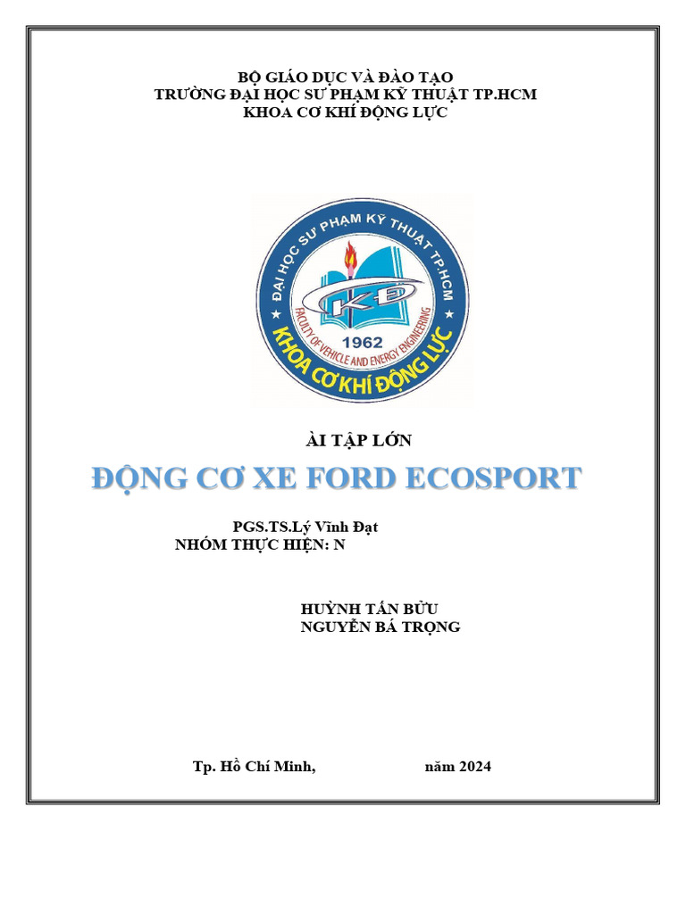 TTDCDT NHÓM 1 FORDECOSPORT | PDF