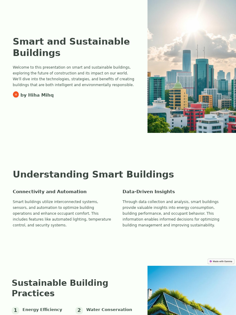 Smart Sustainable Building Innovations | PDF | Green Building | Energy ...