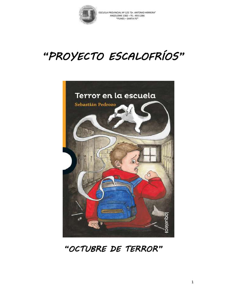 PROYECTO Escalosfriante - Octubre de Terror 6° Grado | PDF ...