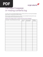 Aegean Airlines Baggage Claim Form | PDF | Baggage