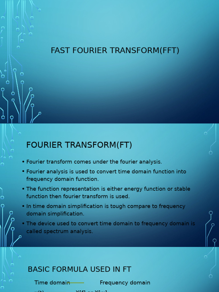FAST Fourier Transform(FFT) | PDF | Discrete Fourier Transform | Fast Fourier Transform