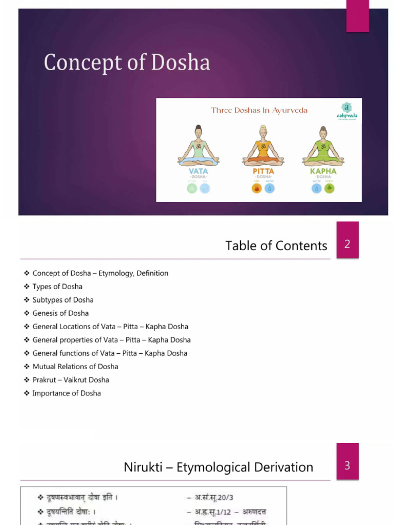 Concept of Dosha 3rd | PDF
