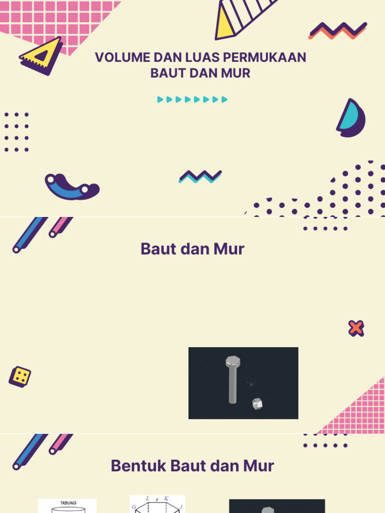 Volume dan Luas Baut-Mur | PDF