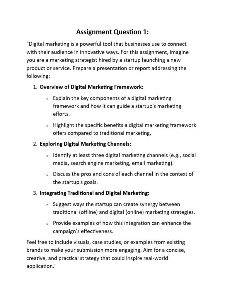 Assignment Question 1 | PDF