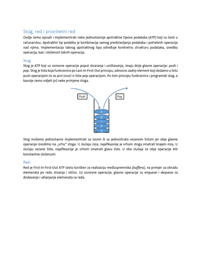 Stog, Red I Prioritetni Red | PDF