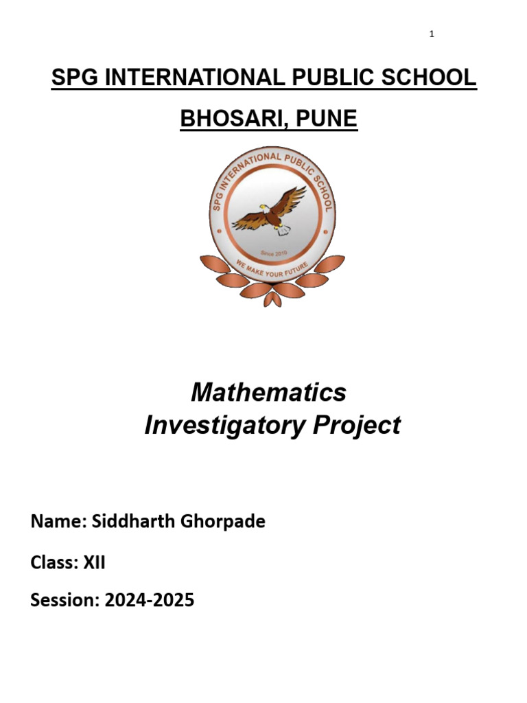 546846365 Maths Project XII Probability Final Merged | PDF | Probability | Odds