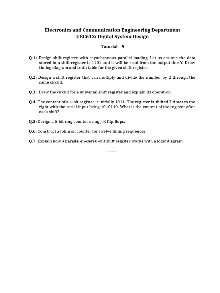 UEC612 Tut9 | PDF