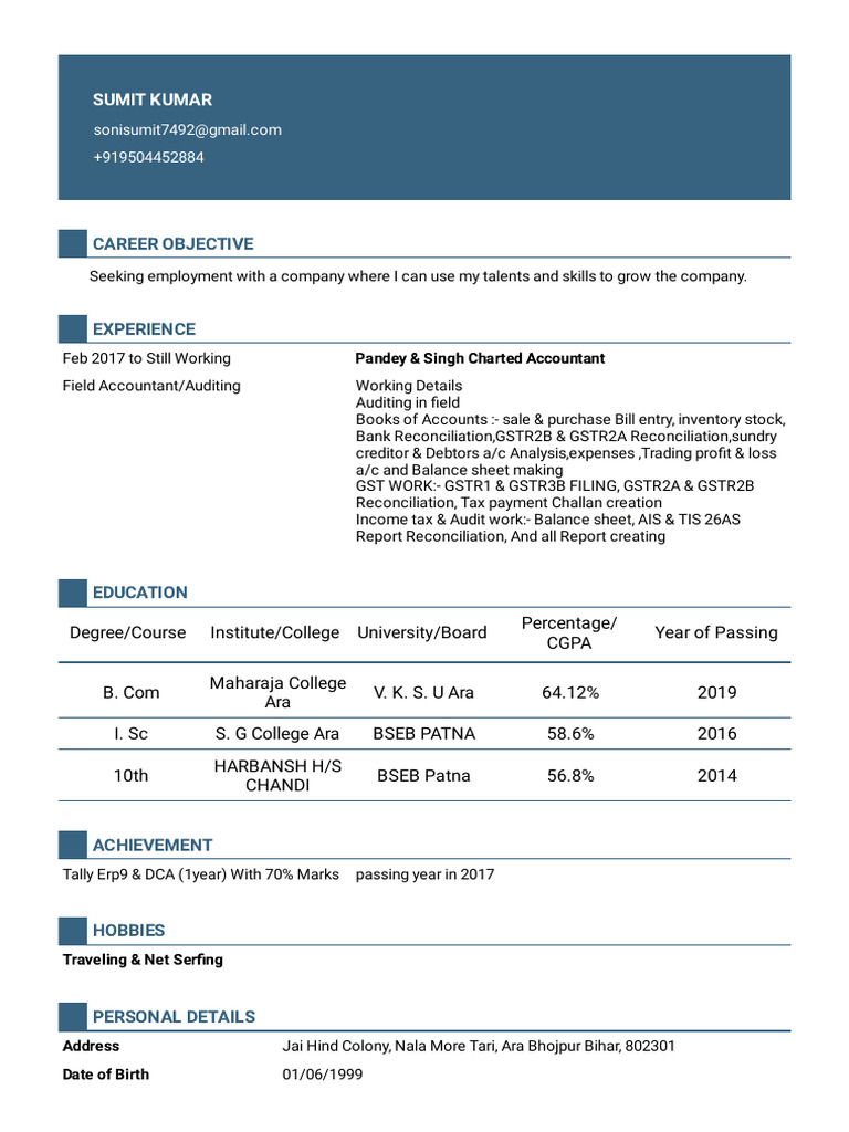SUMIT Kumar 78 | PDF