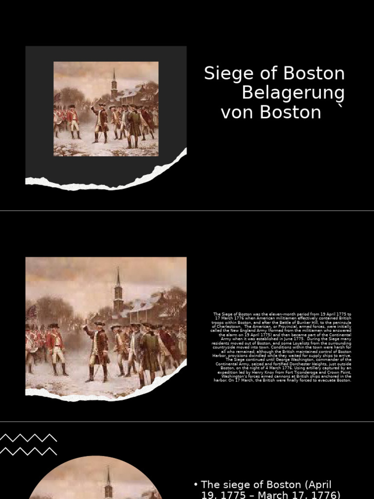 The Siege of Boston Power Point Choice | PDF | Military Of The United ...