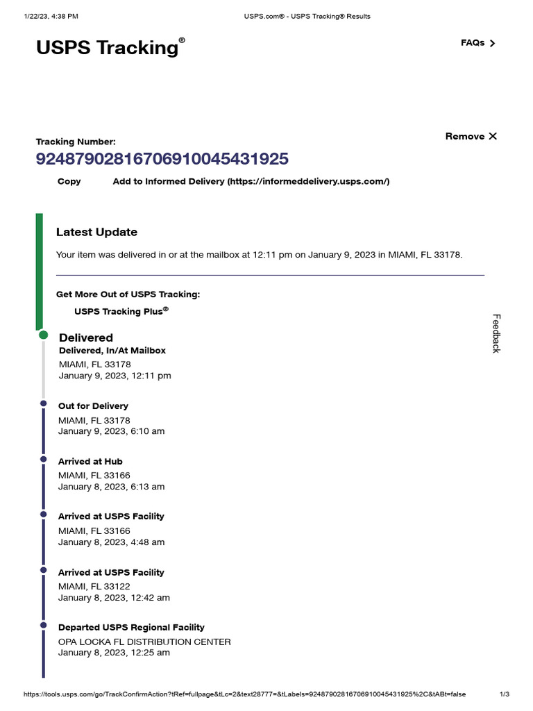 USPS Tracking Results for Package 92487902816706910045431925 | PDF ...