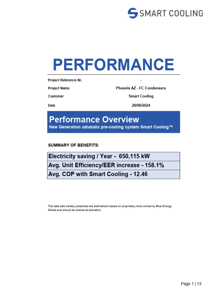 Smart Cooling - Arizona - 650MW Chiller Energy Reduction | PDF ...