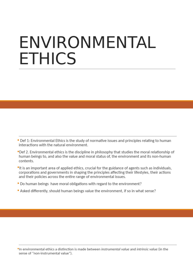 Understanding Environmental Ethics | PDF | Environmental Ethics ...