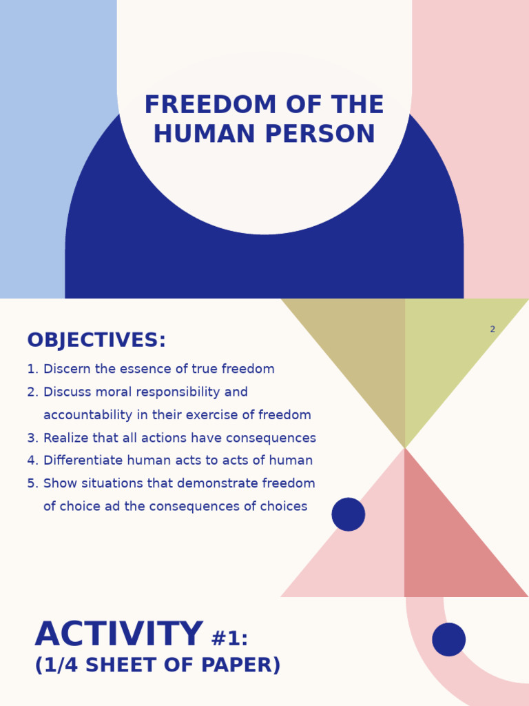 Freedom and The Human Person | PDF | Free Will | Psychology