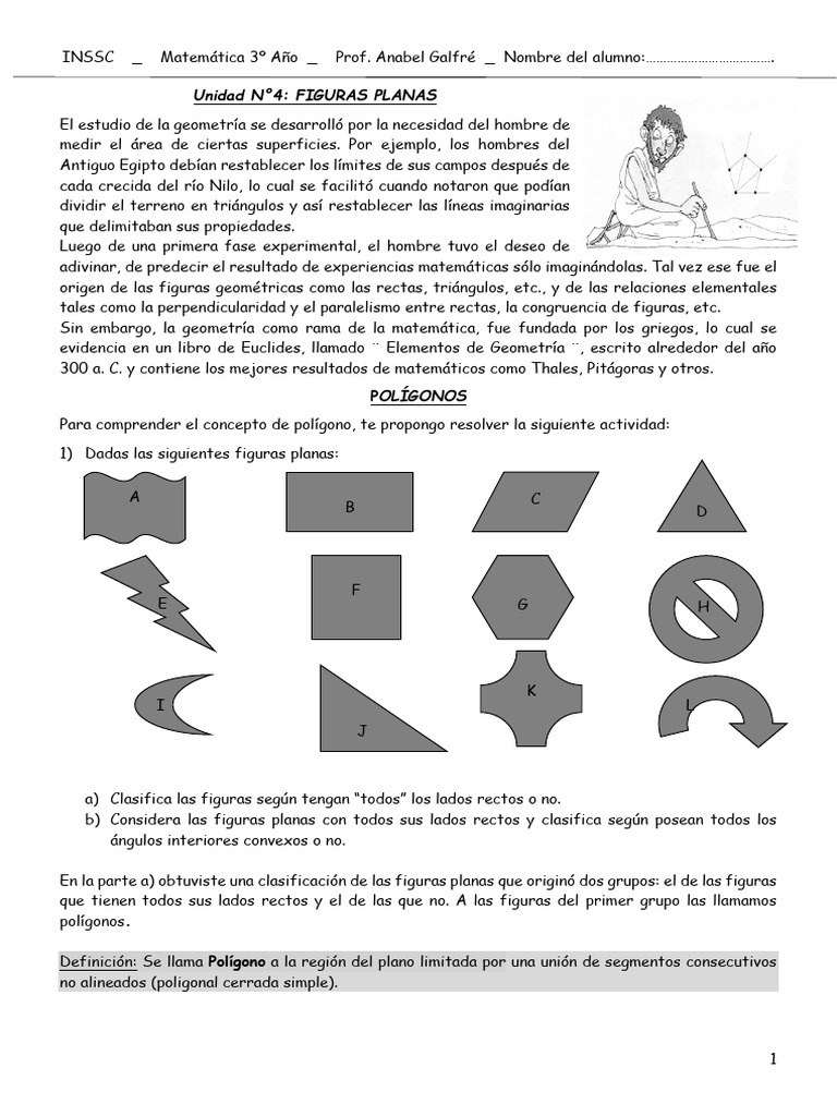 Guia Figuras Planas-1 | PDF | Triángulo | Ángulo