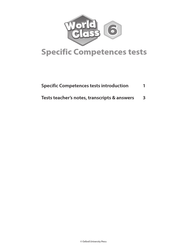 Competence Test World Class | PDF | Water | Mediation
