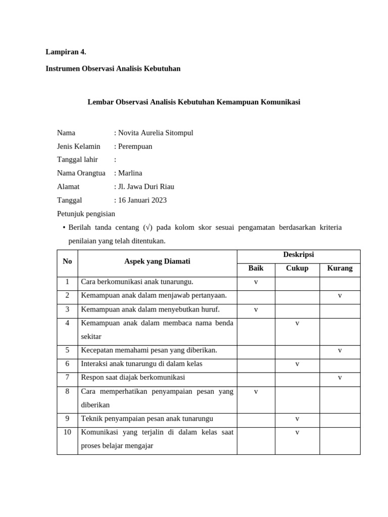 Lampiran Analisis Kebutuhan | PDF
