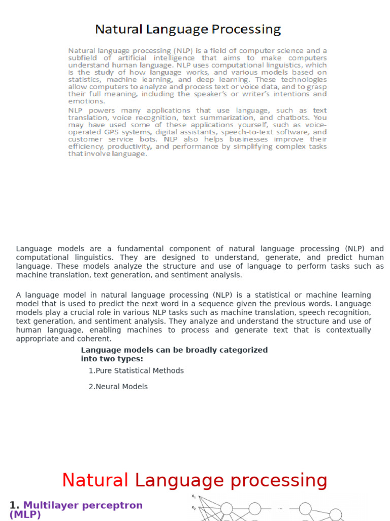 Unit - IV - Natural Language Processing | PDF | Artificial Neural Network | Computational ...