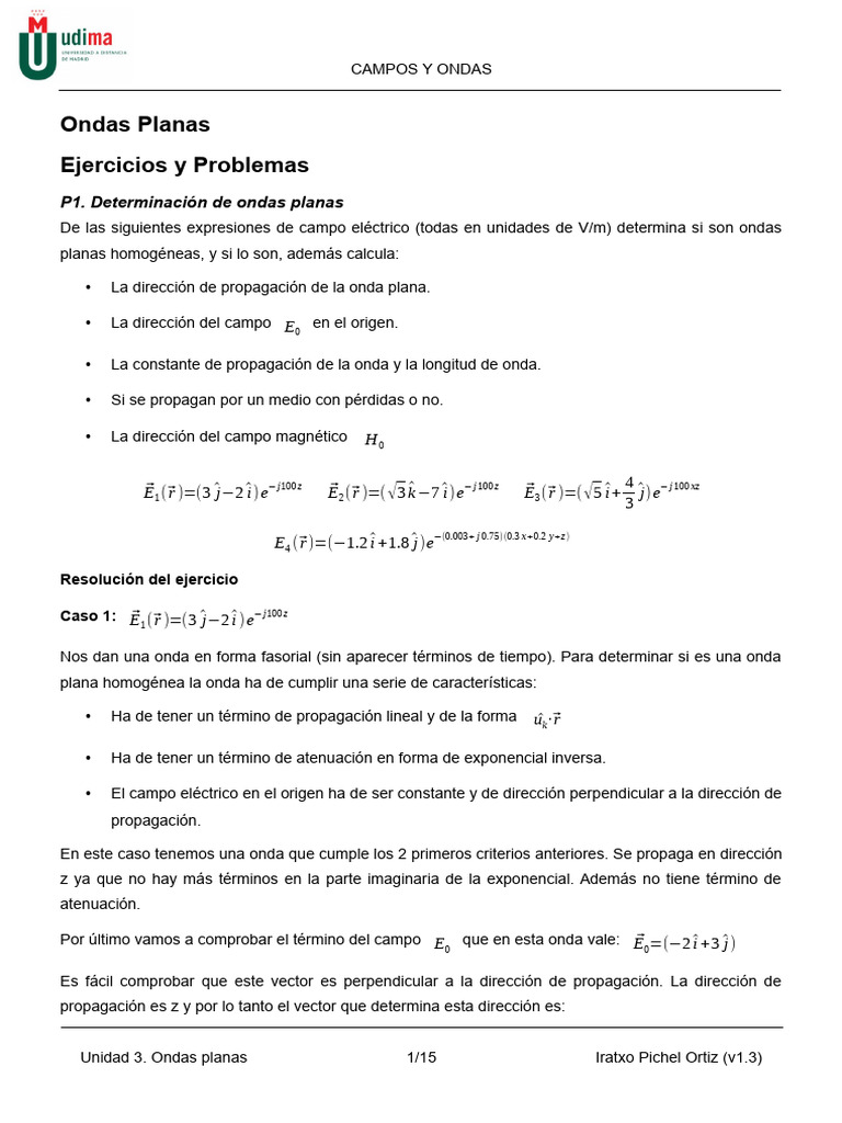 Unidad 3 - Ejercicios y Problemas | PDF | Olas | Efecto Doppler