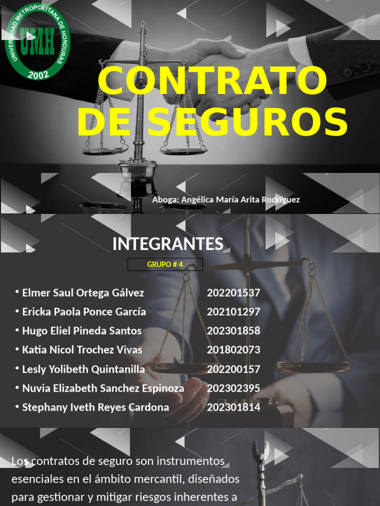 Contrato de Seguros | PDF | Póliza de seguros | Seguro