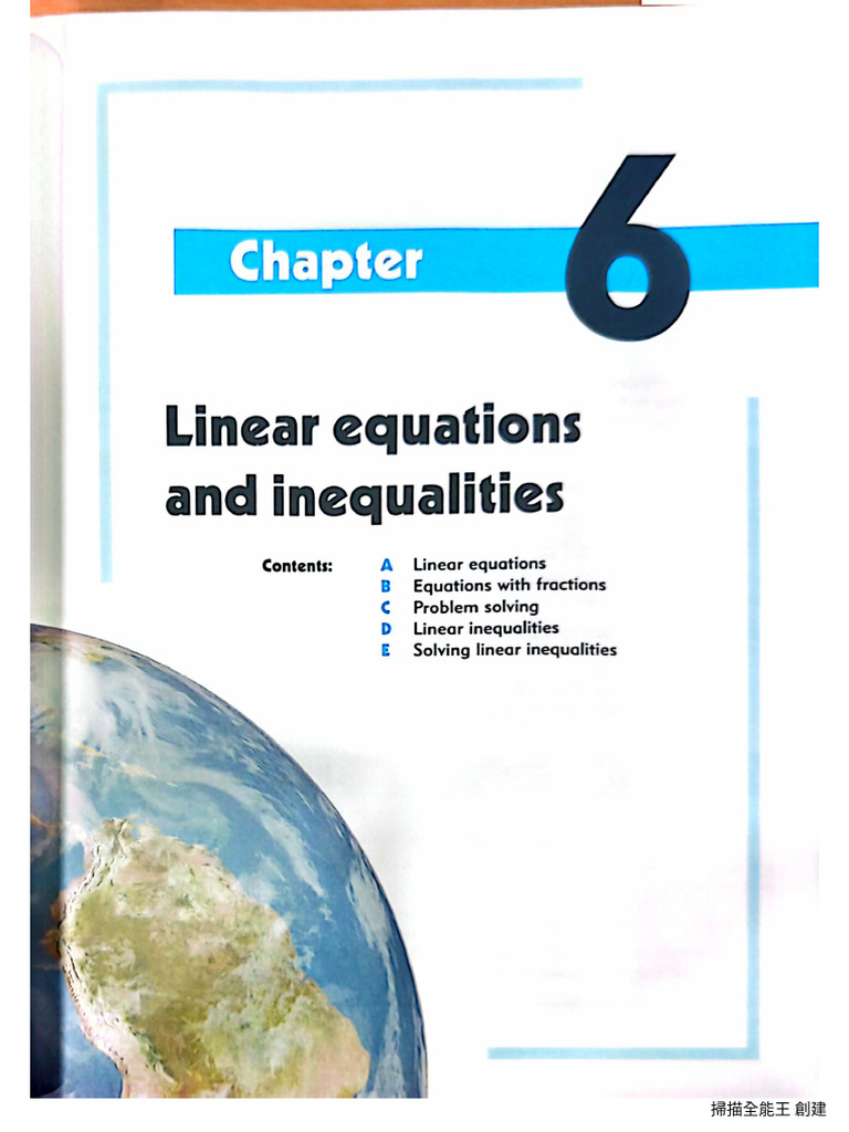 07 Chapter 6 Linear Equations and Inequallities | PDF
