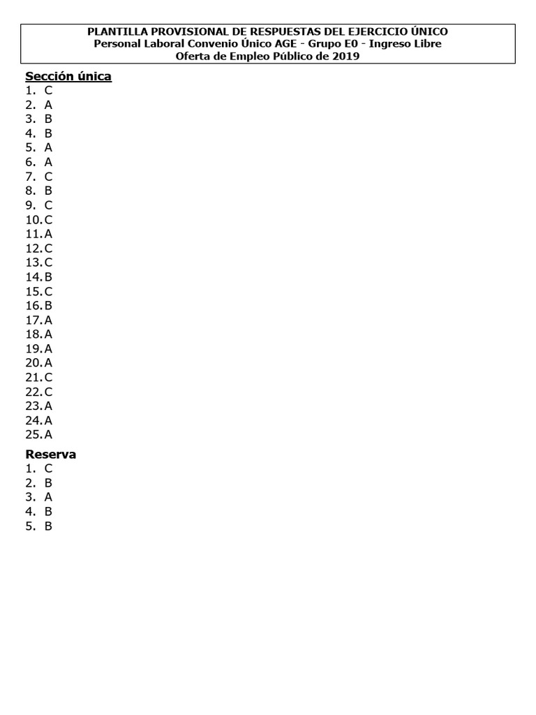 DISCAPACIDAD INTELECTUAL Plantilla Provisional LAE0 Ejercicio Unico2019.PDF | PDF
