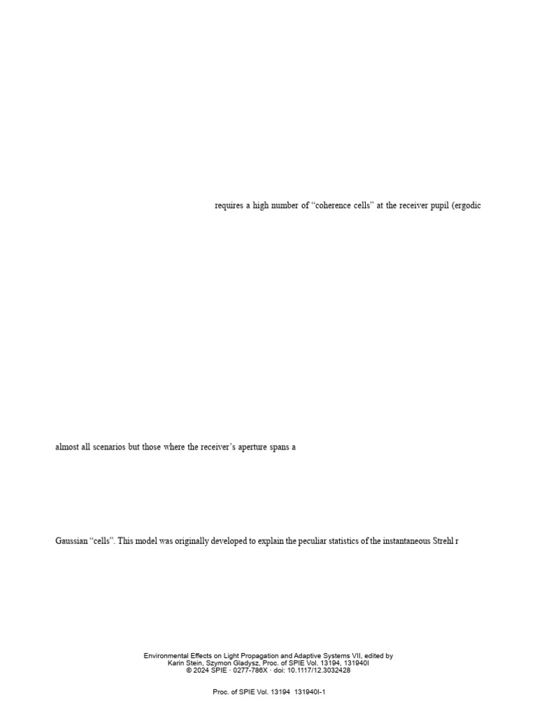 Symbol Error Probability For Coherent Laser Communications Systems in ...