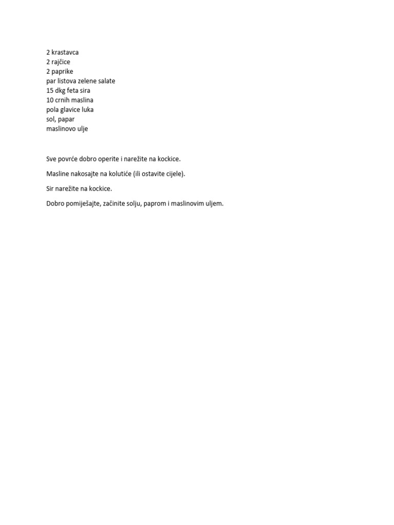 Grcka Salata | PDF
