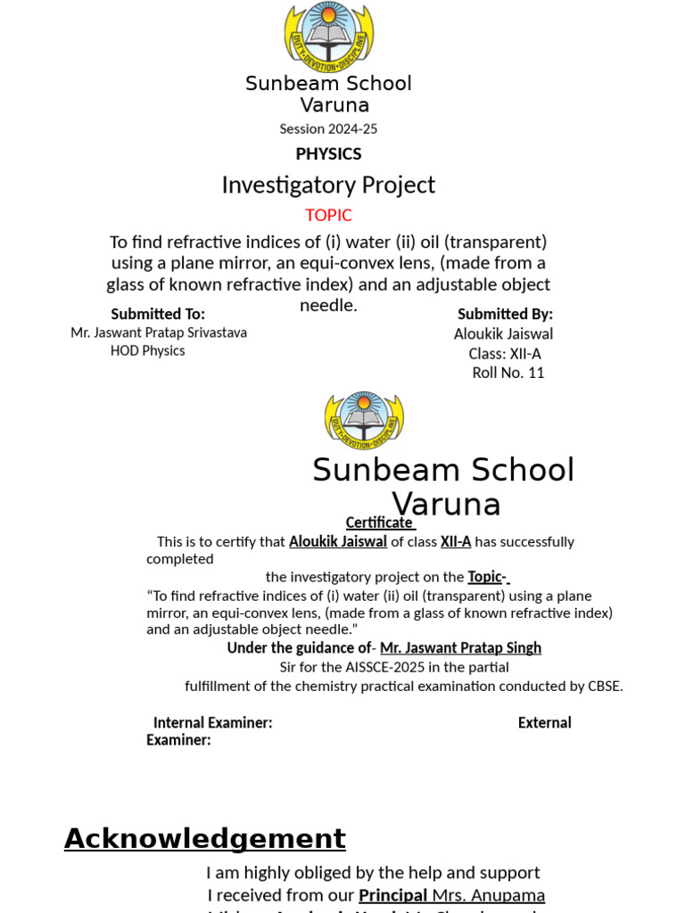 Physics Investigatory Project | PDF | Electrodynamics | Atomic