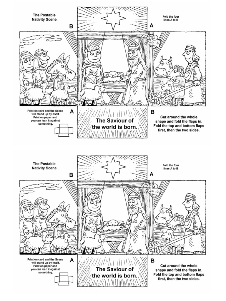 Presépio para Colorir e Montar Infantil | PDF