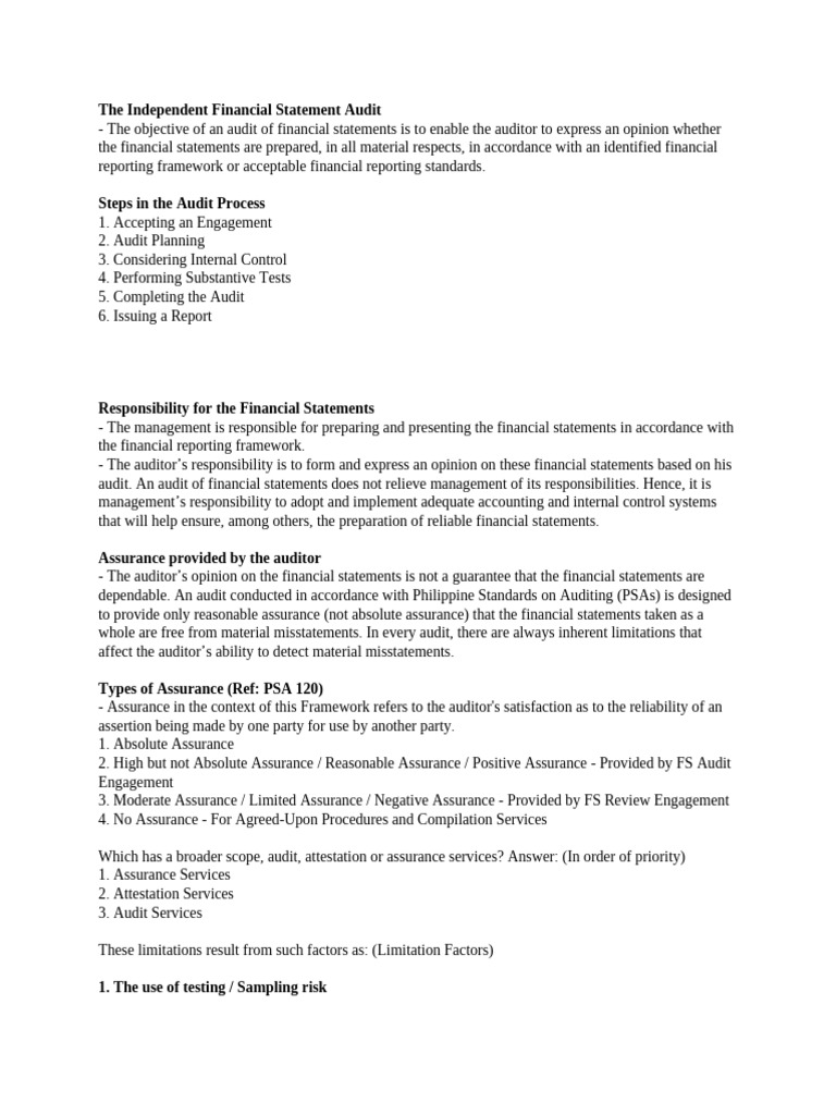Independent Financial Statement Audit Guide | PDF | Audit | Internal ...