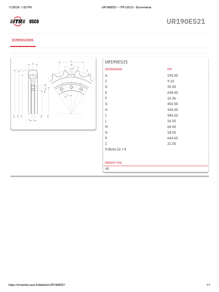 Ur190e521 - Itr Usco - Ecommerce | PDF