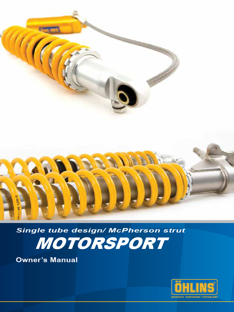 Ohlins STX Owners Manual 2 | PDF | Vehicle Technology | Mechanical ...
