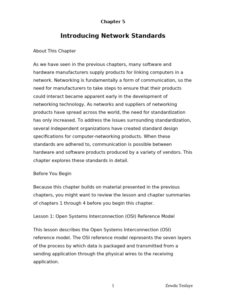 Introducing Network Standards | PDF | Osi Model | Computer Network