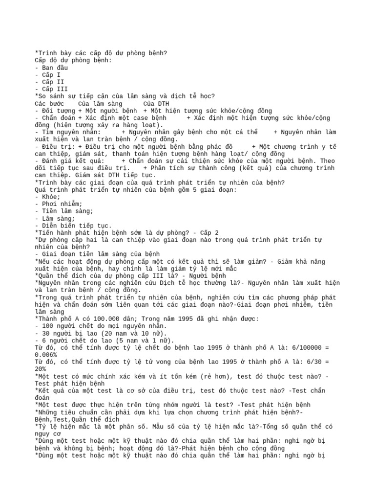 TLN Dịch Tễ | PDF