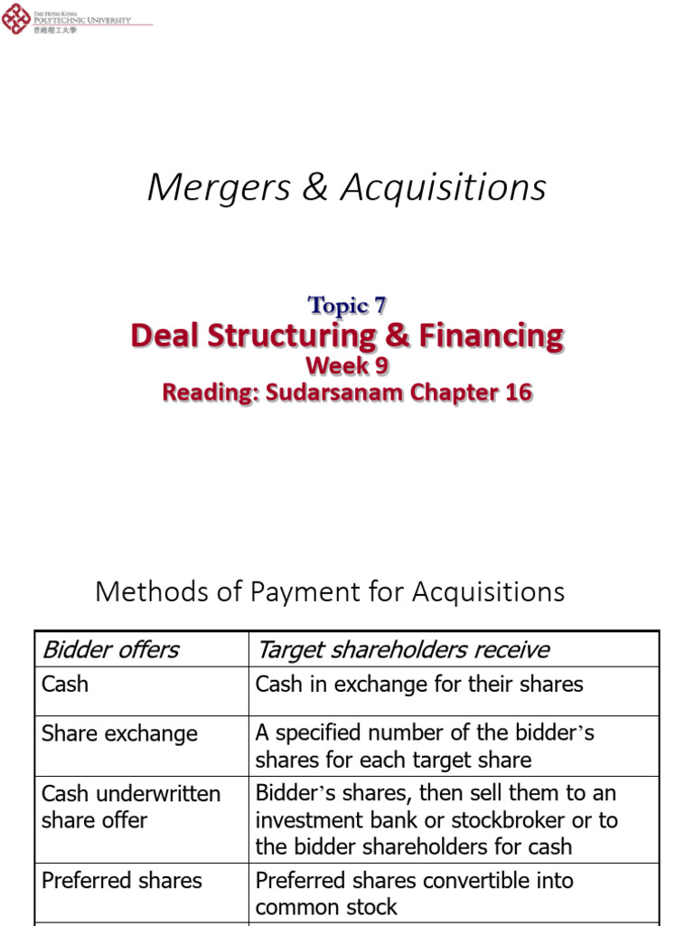 Week7 | PDF | Debt | Stocks