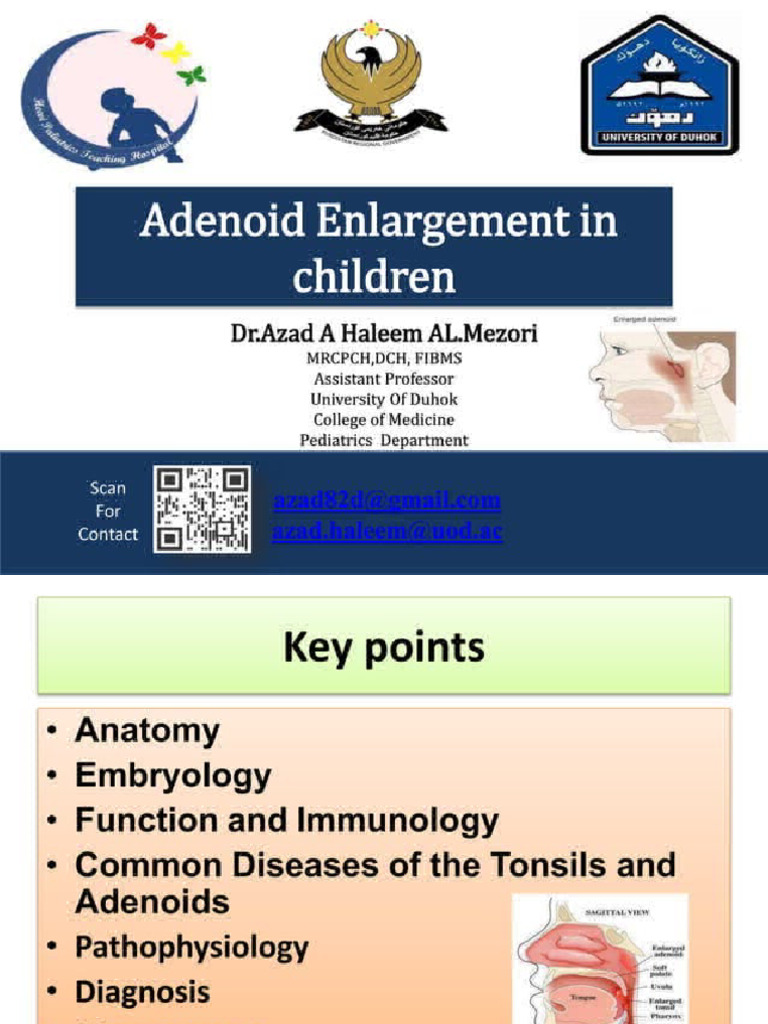 Adenoid Enlargement in Childrenpptx 254638358 | PDF
