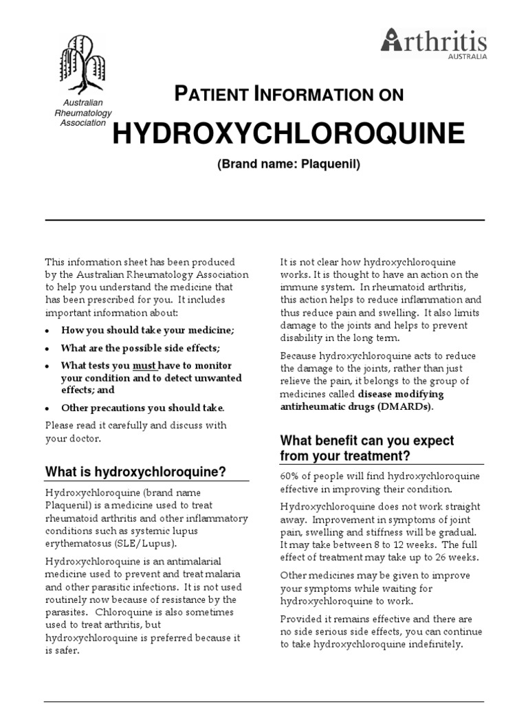 Hydroxychloroquine PEL | PDF | Systemic Lupus Erythematosus | Arthritis