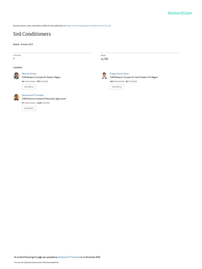 Soil_Conditioners | PDF | Soil | Manure