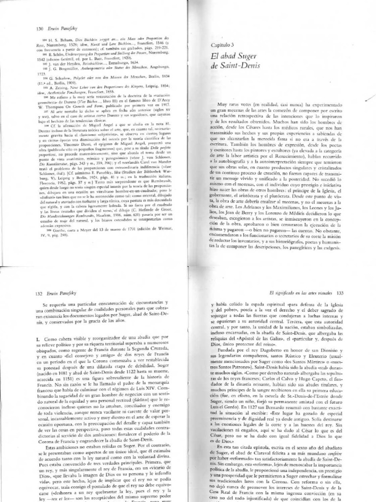PANOFSKY - Suger de St. Denis | PDF