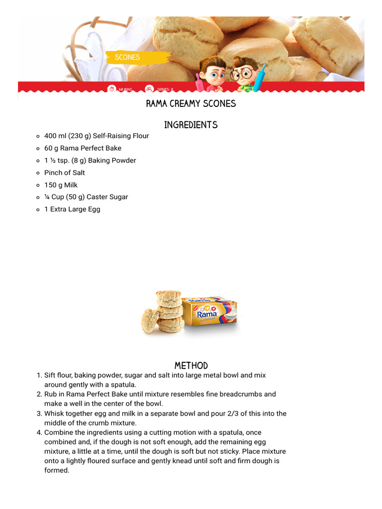 Easy Rama Creamy Scones Recipe | PDF