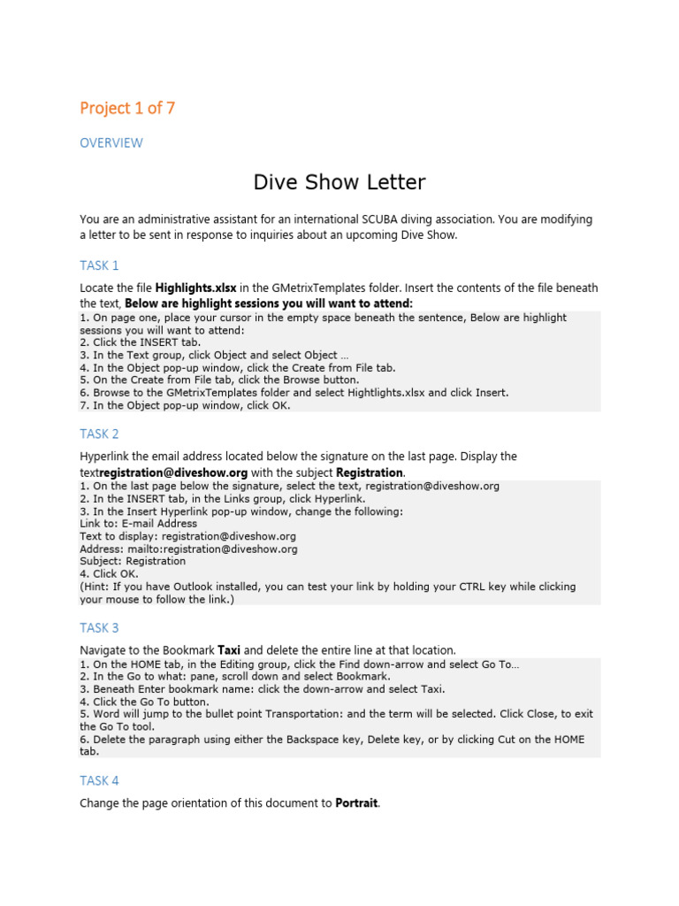 Mos Word 2016 - Core Practice Exam 3 Training | PDF | Hyperlink | Paragraph