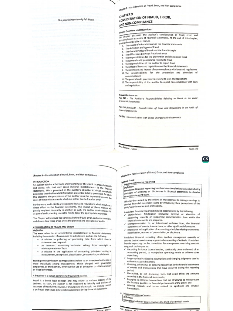Chap 9 - Auditing Assurance Principles Escala 2022 | PDF