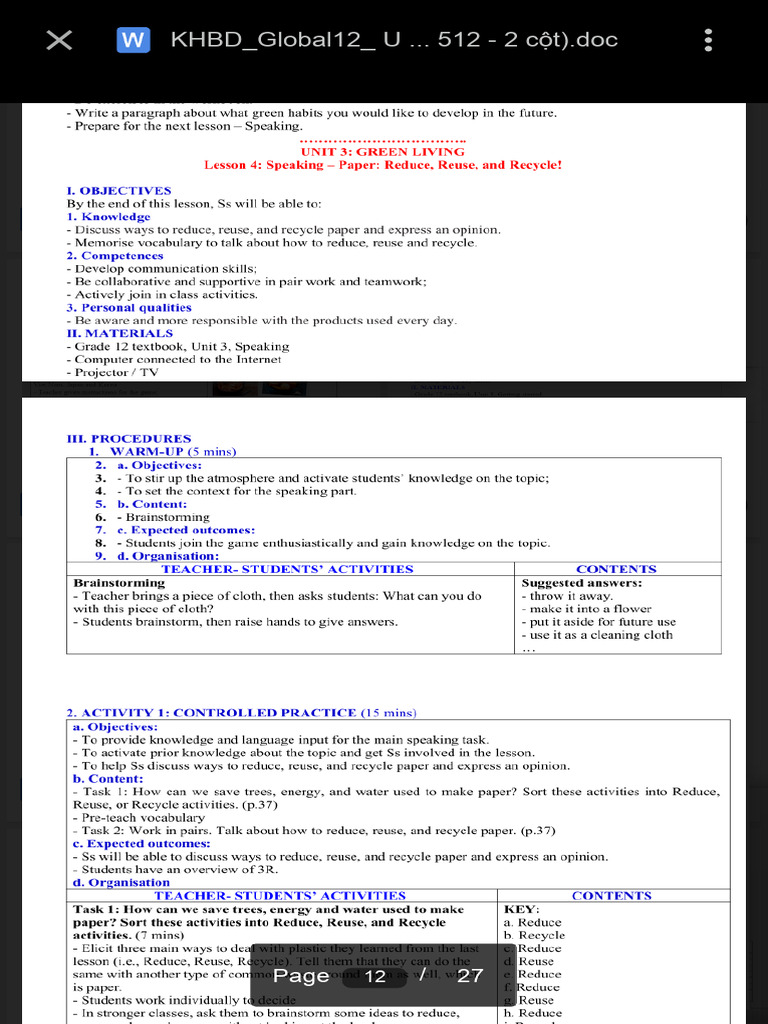 Khbd Giáo Án Word Chính Khóa - Tiếng Anh 12 - Cả Năm (Global Success - Cv5512 - 2 Cột) - Google ...