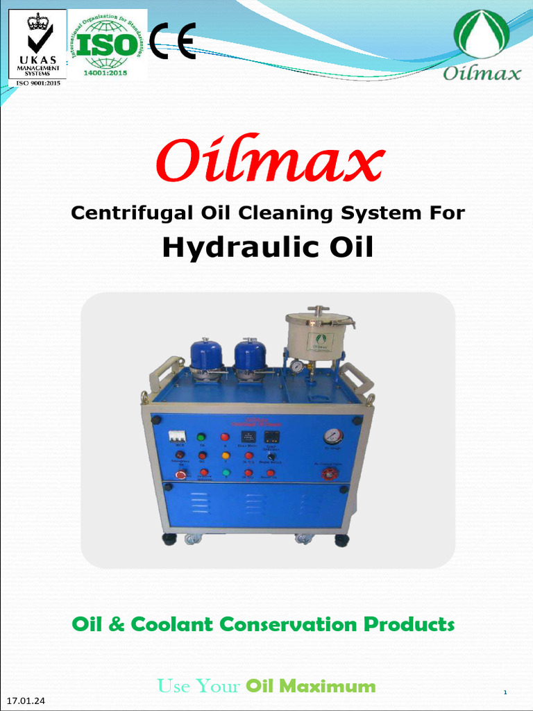 Hydraulic Oil Cleaning | PDF | Centrifuge | Mechanical Engineering