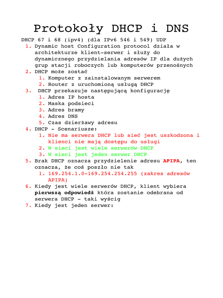 DHCP I DNS | PDF