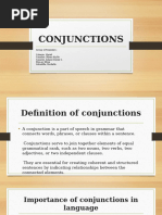 Conjunctions Power Point | PDF | Clause | Sentence (Linguistics)